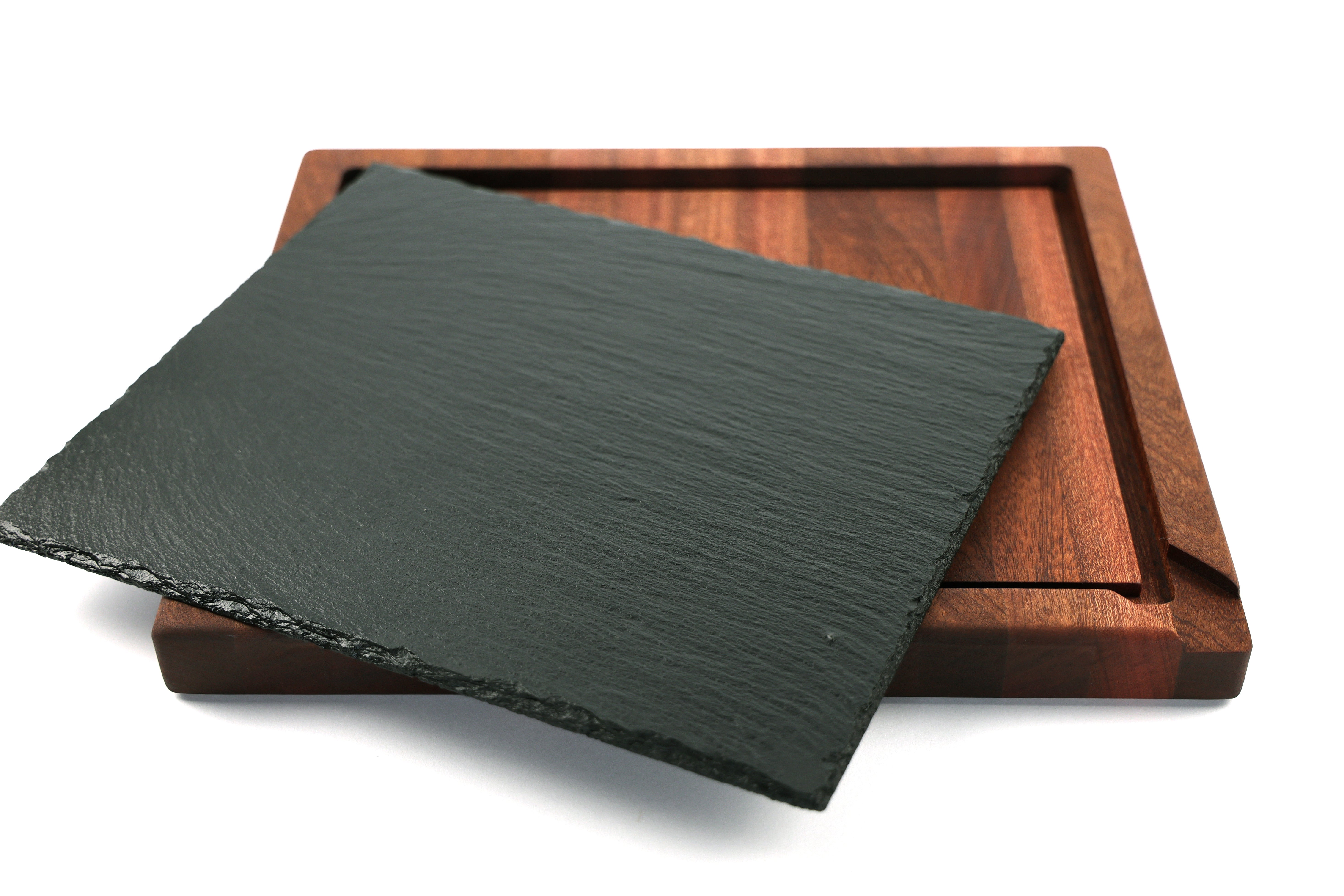 slate - hardwood steak serving board – badboyboards